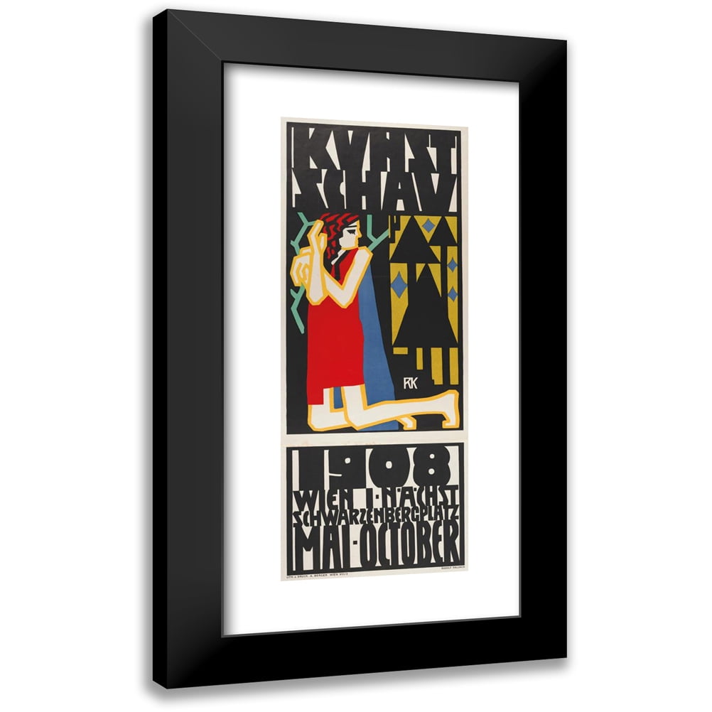 Rudolf Kalvach 9x18 Black Modern Framed Museum Art Print Titled ...