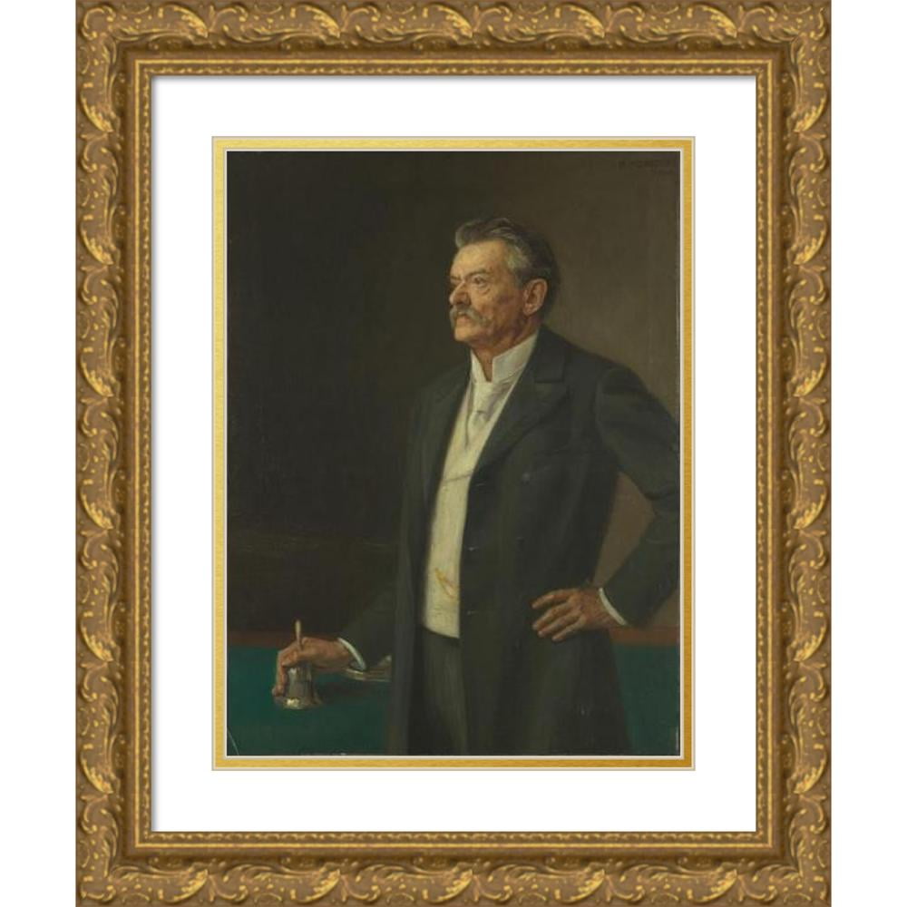 Rudolf Konopa 12x14 Gold Ornate Wood Frame and Double Matted Museum Art ...