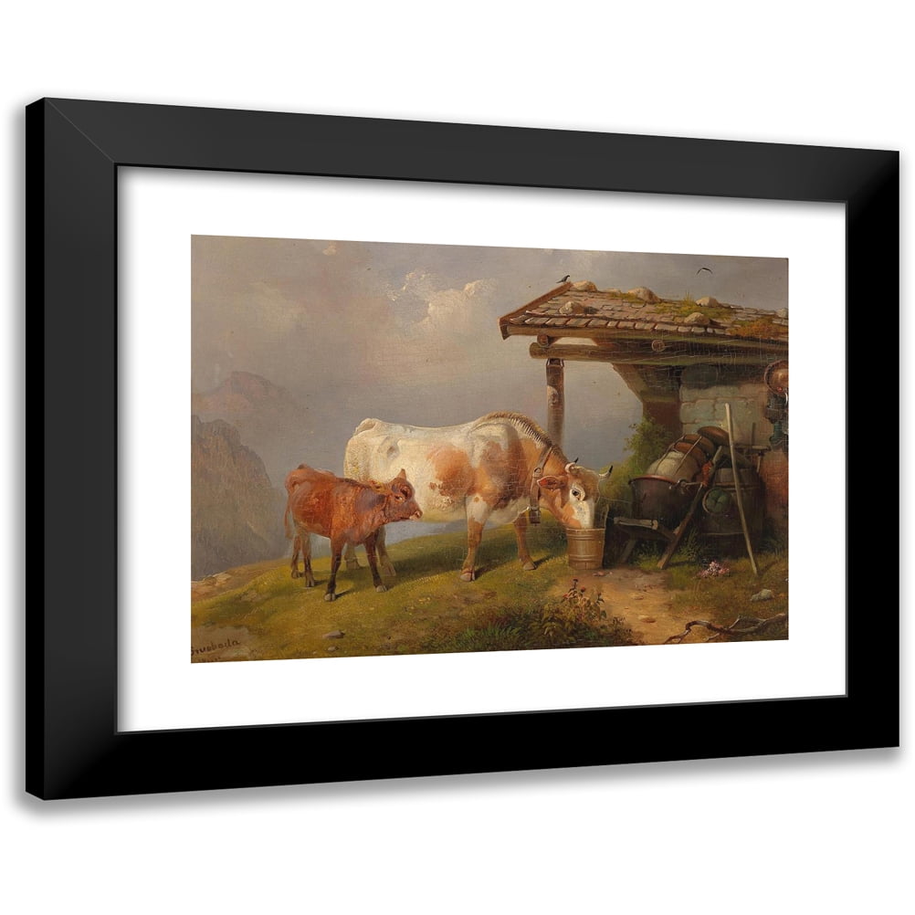 Rudolf Swoboda 14x11 Black Modern Framed Museum Art Print Titled - On ...