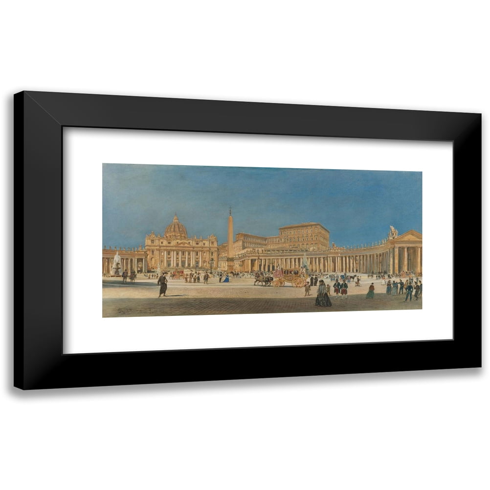 Rudolf von Alt 24x14 Black Modern Framed Museum Art Print Titled - St ...