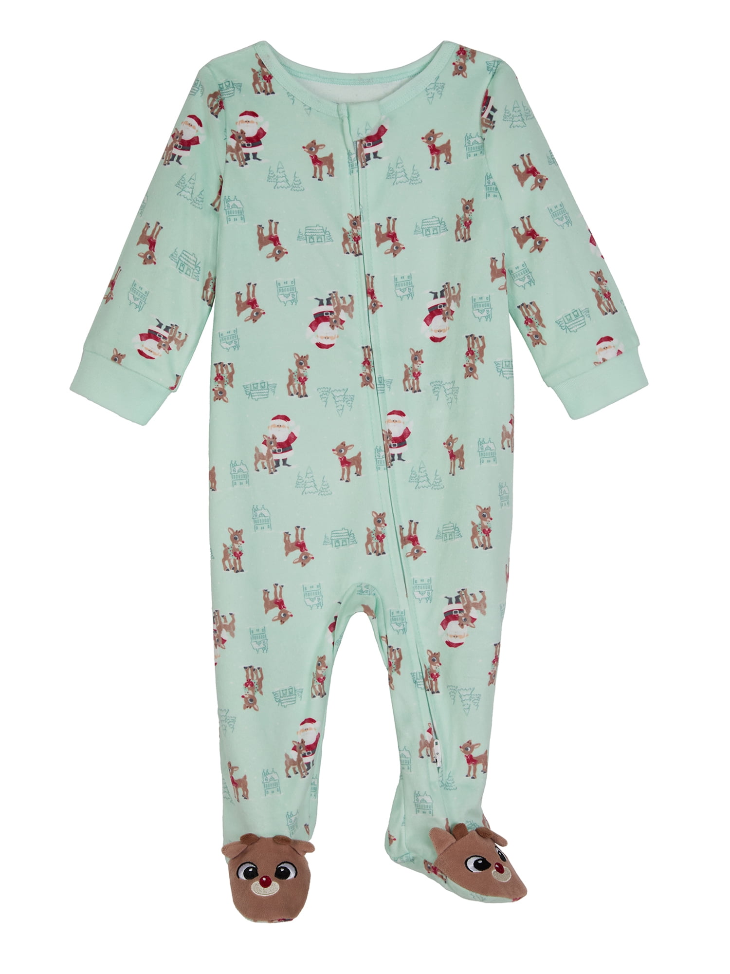 Rudolph Baby One-Piece Footed Sleep N' Play, Sizes Newborn-9 Months ...