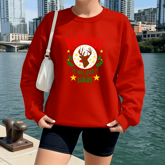 Rudolph Is My Spirit Animal Cute Christmas Reindeer Holiday Fun ...