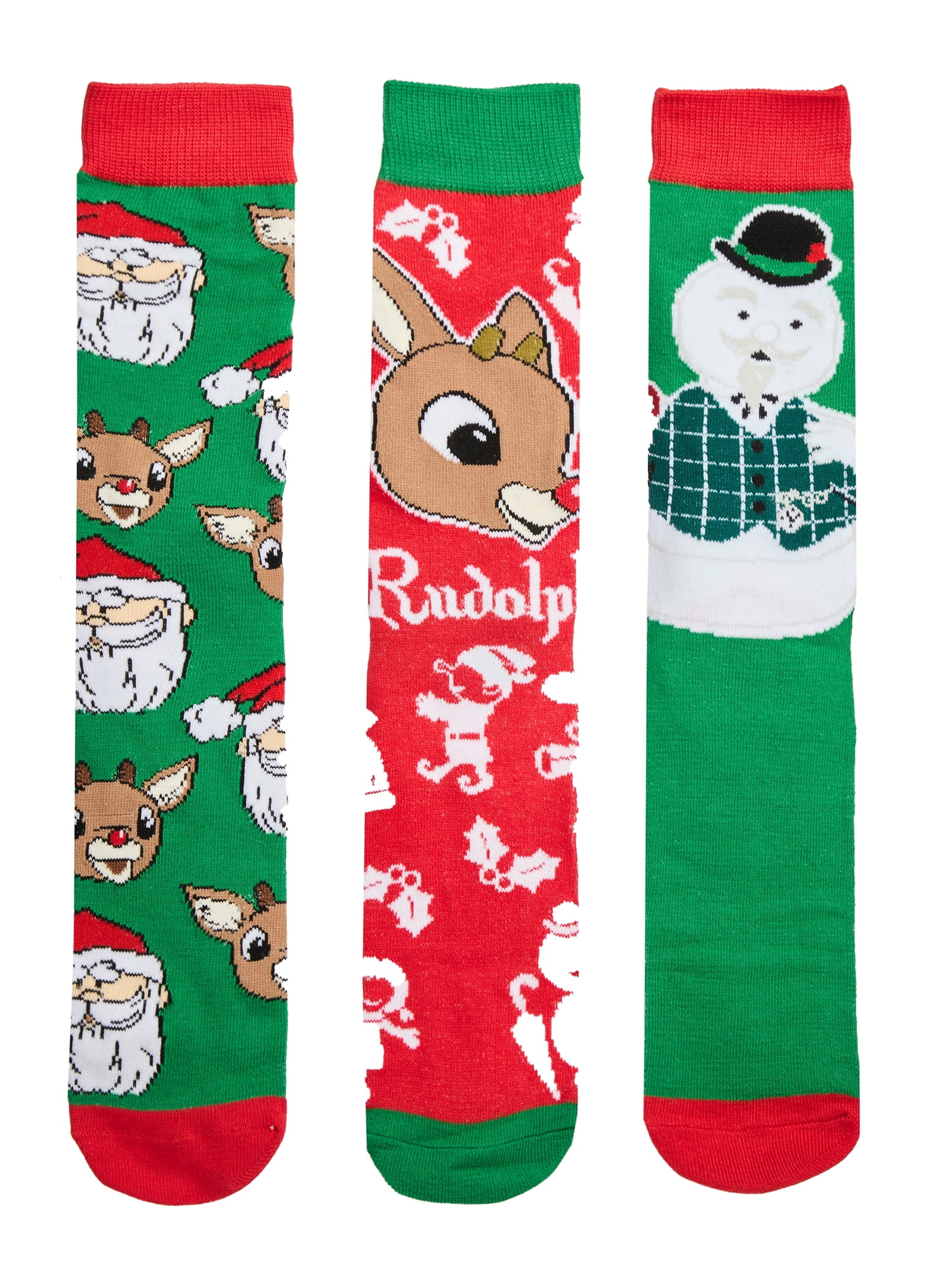 Rudolph Men's Crew Socks, 3-Pack - Walmart.com