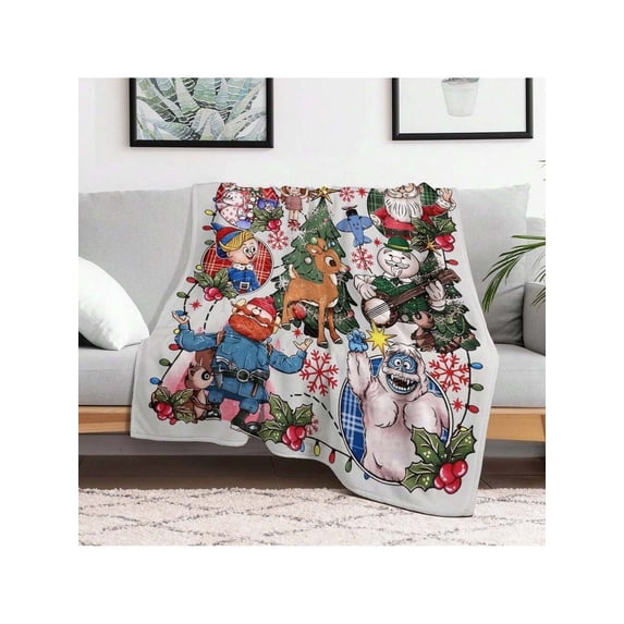 Rudolph The Red Nosed Reindeer Christmas Blanket | Cozy Flannel Throw ...