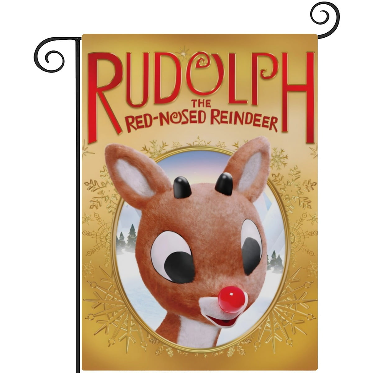 Rudolph the Red Nosed-themed Garden Flag. Perfect gift for fans ...