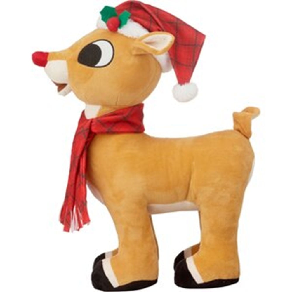 Rudolph Reindeer Christmas Holiday Plush Decoration Decor - Door Porch ...