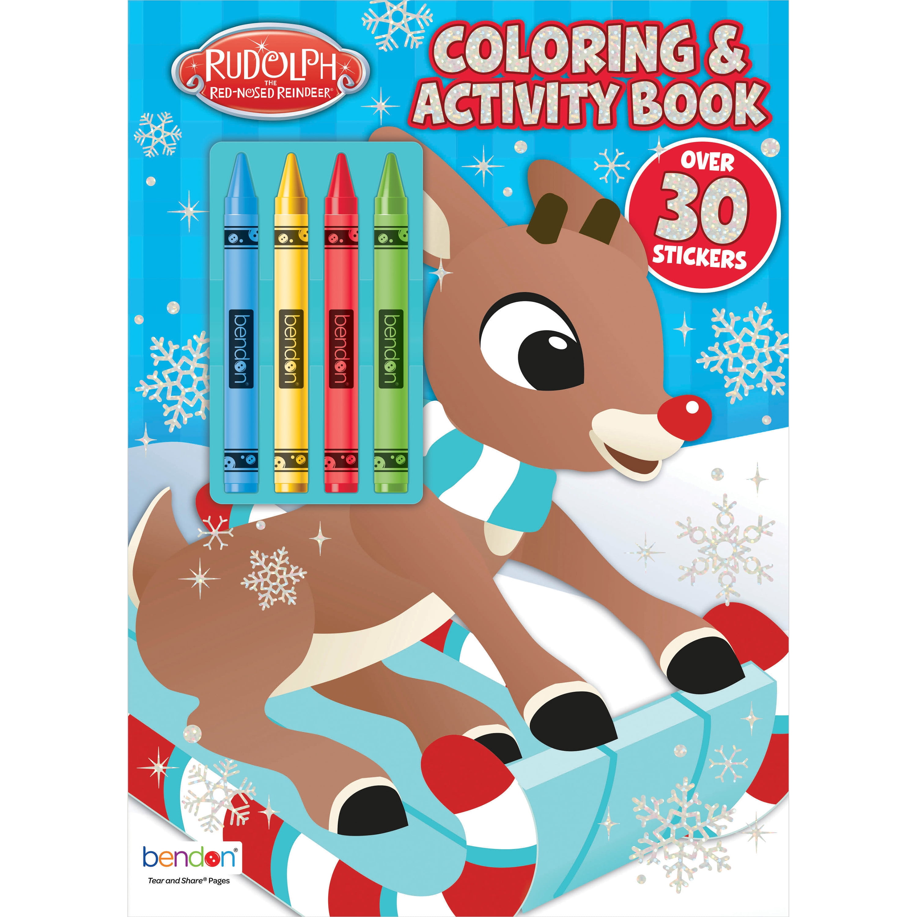 Rudolph The Red Nose Reindeer 48 Page Holiday Coloring Book with ...