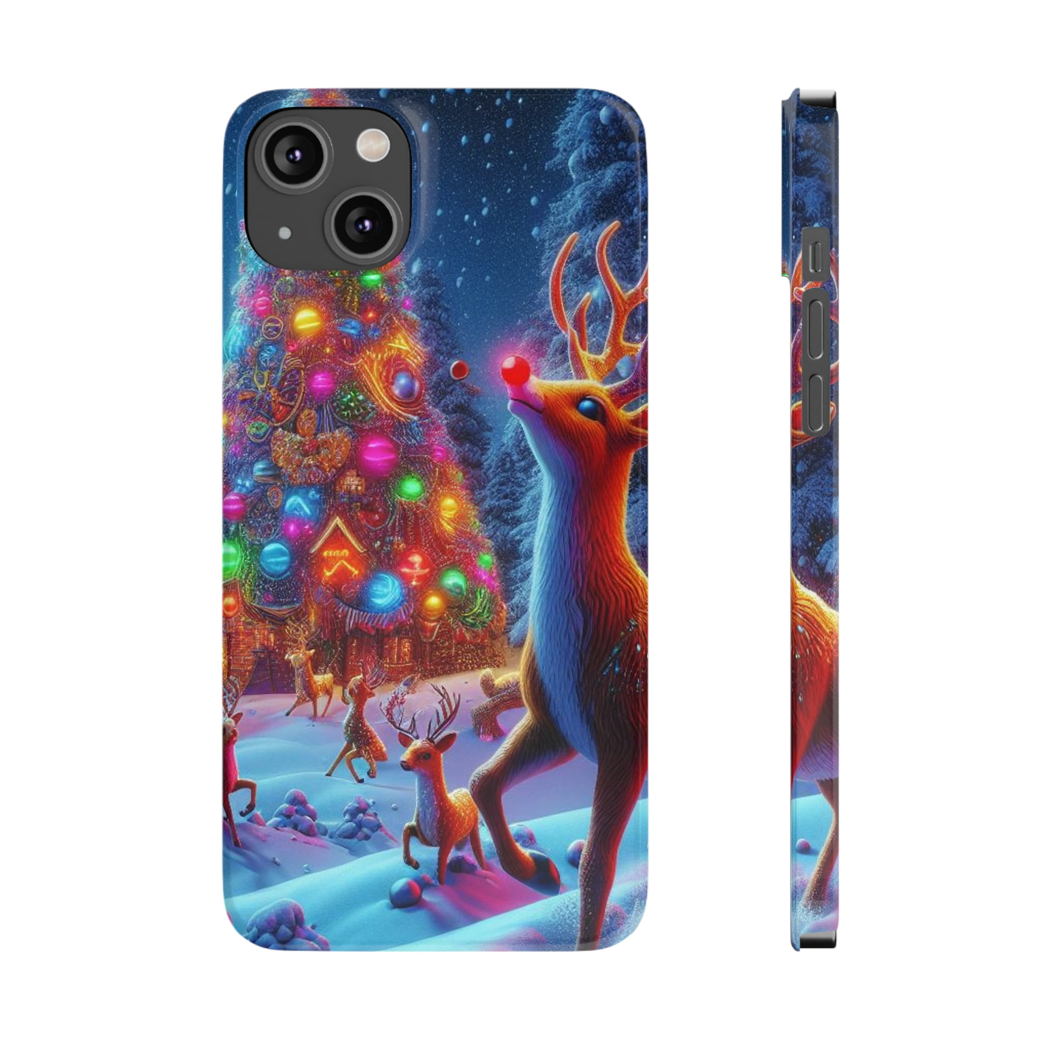 Rudolph The Red Nosed Reindeer Apple iPhone Cases Slim Fit Glossy ...