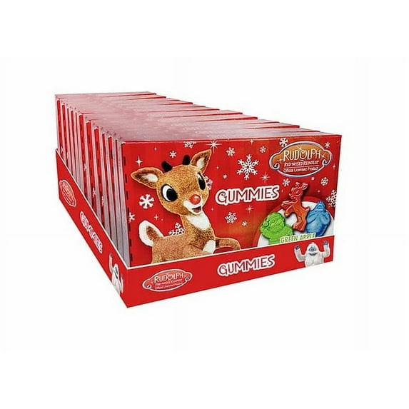 Rudolph The Red-Nosed Reindeer Christmas Candy Gummies, 3 Ounce Theater ...