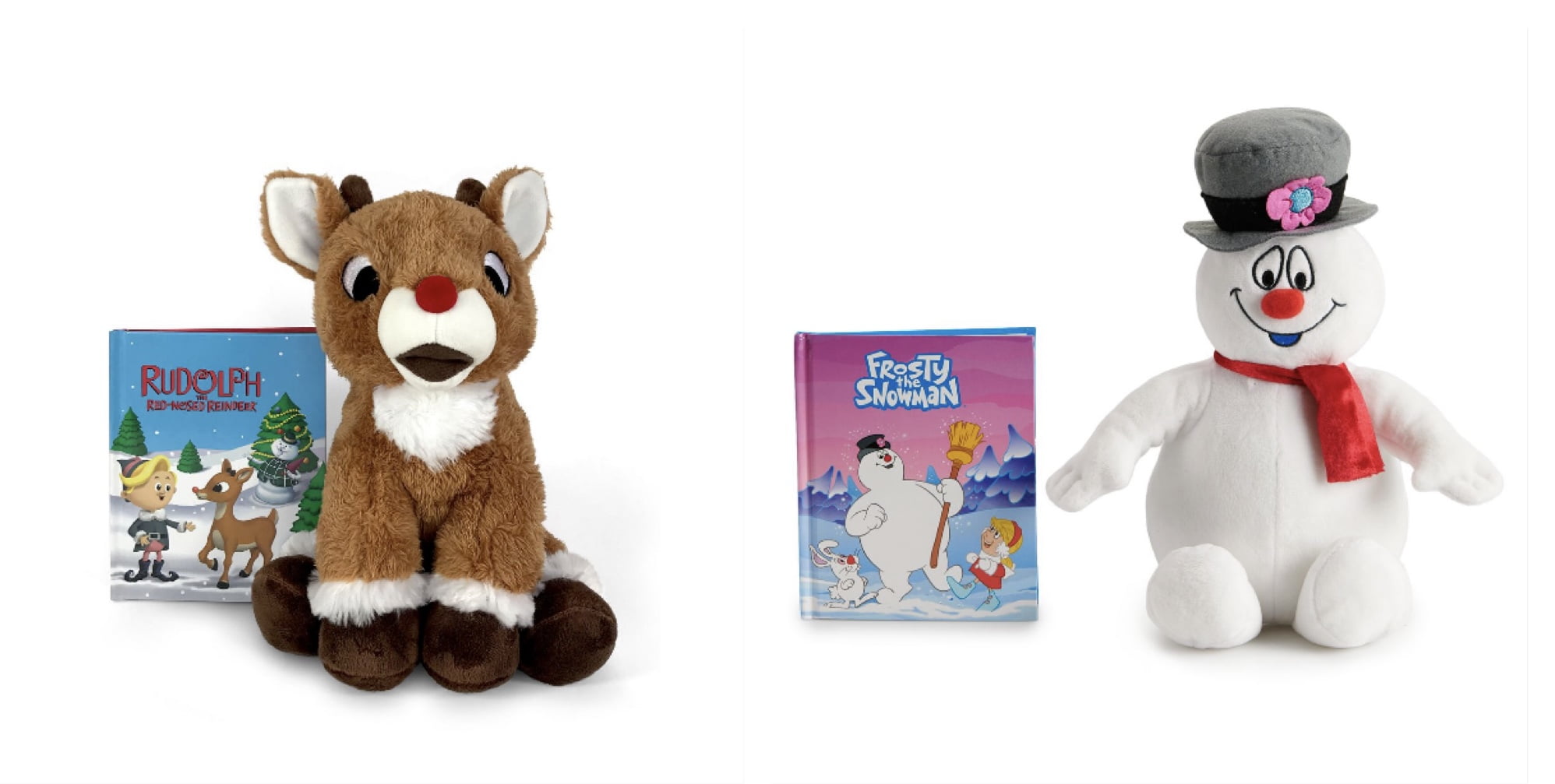 Rudolph The Red-Nosed Reindeer & Frosty The Snowman Book and Plush ...