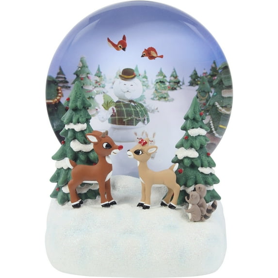 Rudolph The Red-Nosed Reindeer I’m Fawn’d Of You Musical Snow Globe ...
