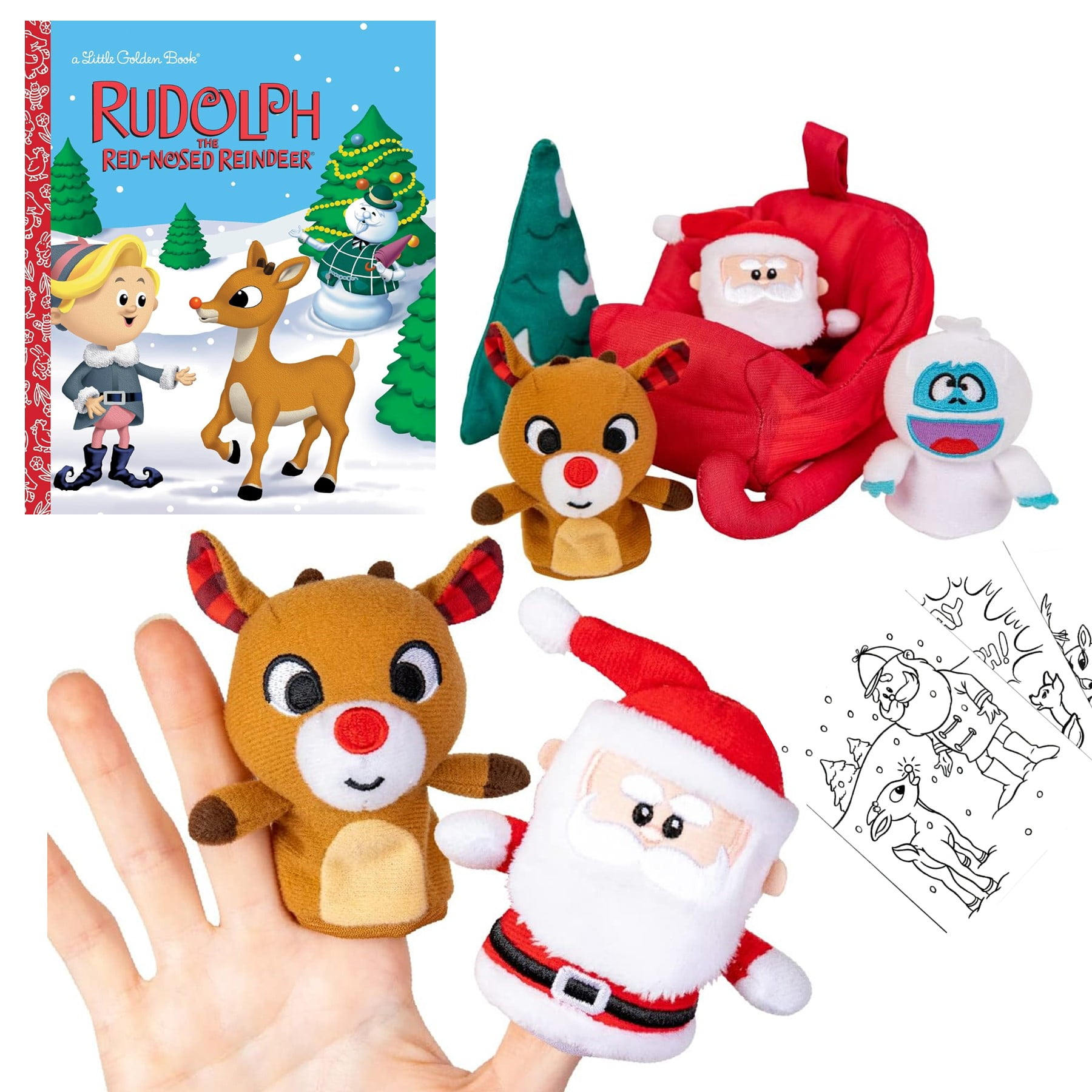 Rudolph The Red-Nosed Reindeer Set Includes Hardcover Classic, Finger ...
