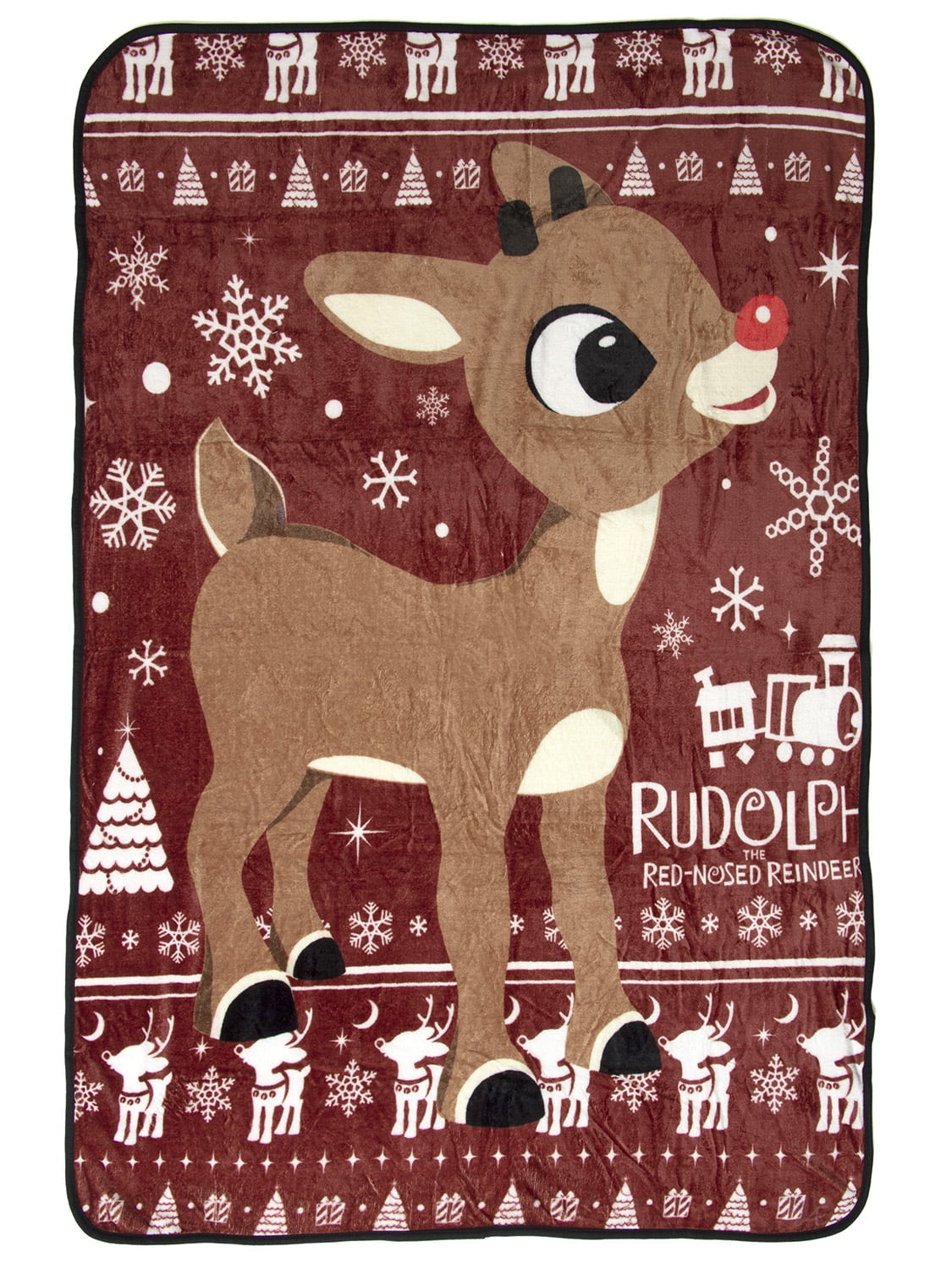 Rudolph The Red-Nosed Reindeer Plush Fleece Throw Blanket 45" x 60 ...