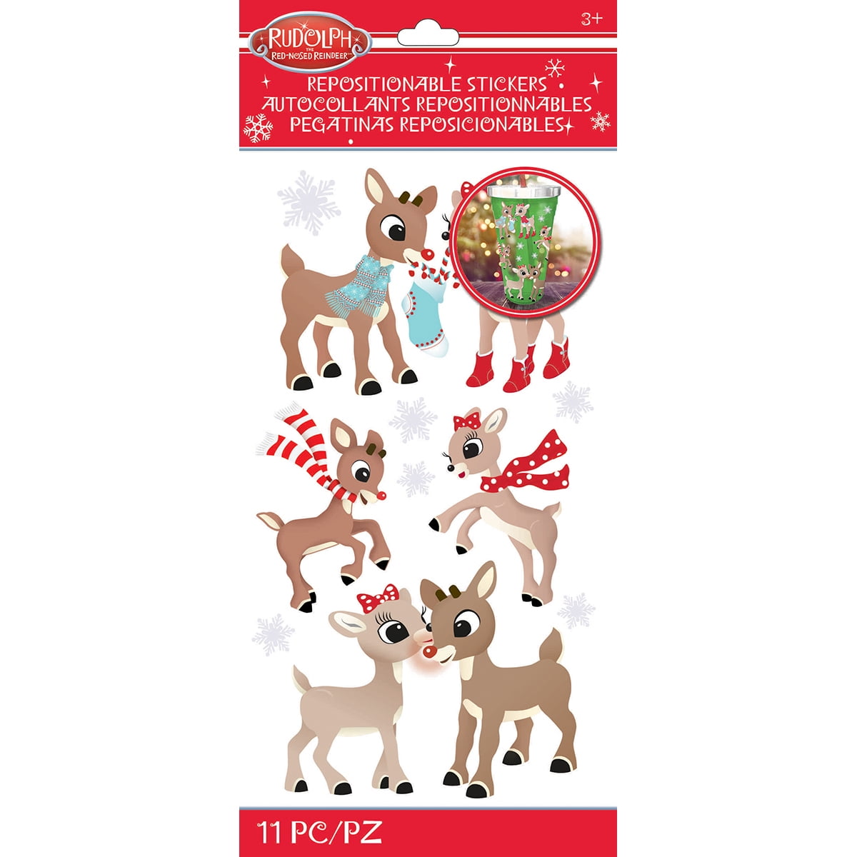 Rudolph The Red Nosed Reindeer Stickers-Rudolph & Clarice - Walmart.com
