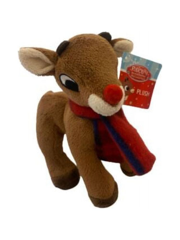 Rudolph The Red Nosed Reindeer With Red Scarf Plush 7 Inch Doll ...