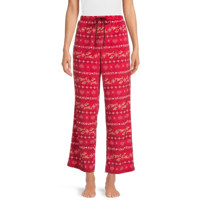 Rudolph The Red Nosed Reindeer Women's Velour Sleep Pants - Walmart.com