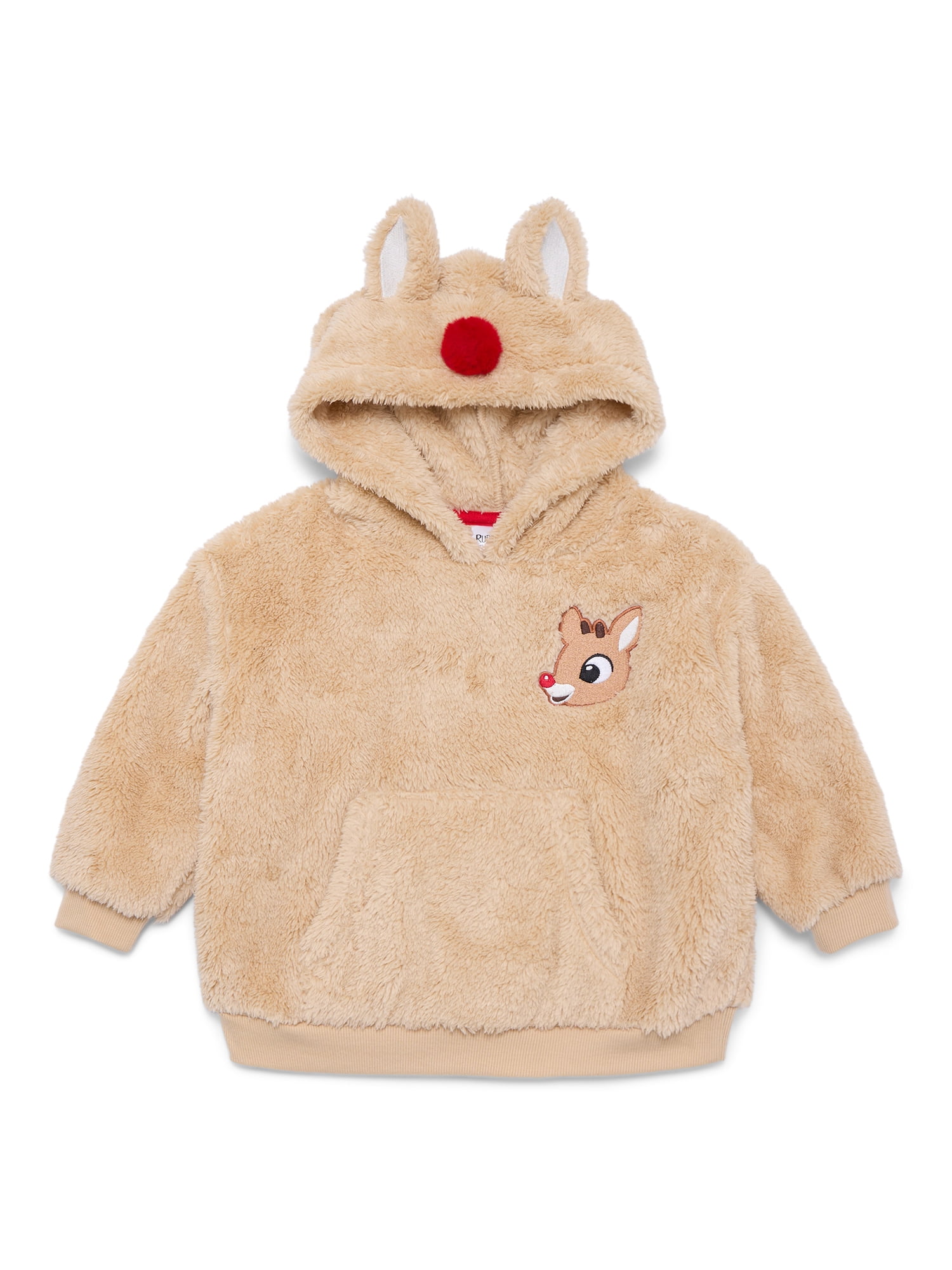 Rudolph the Red-Nosed Reindeer Toddler Girls Plush Cosplay Hoodie ...