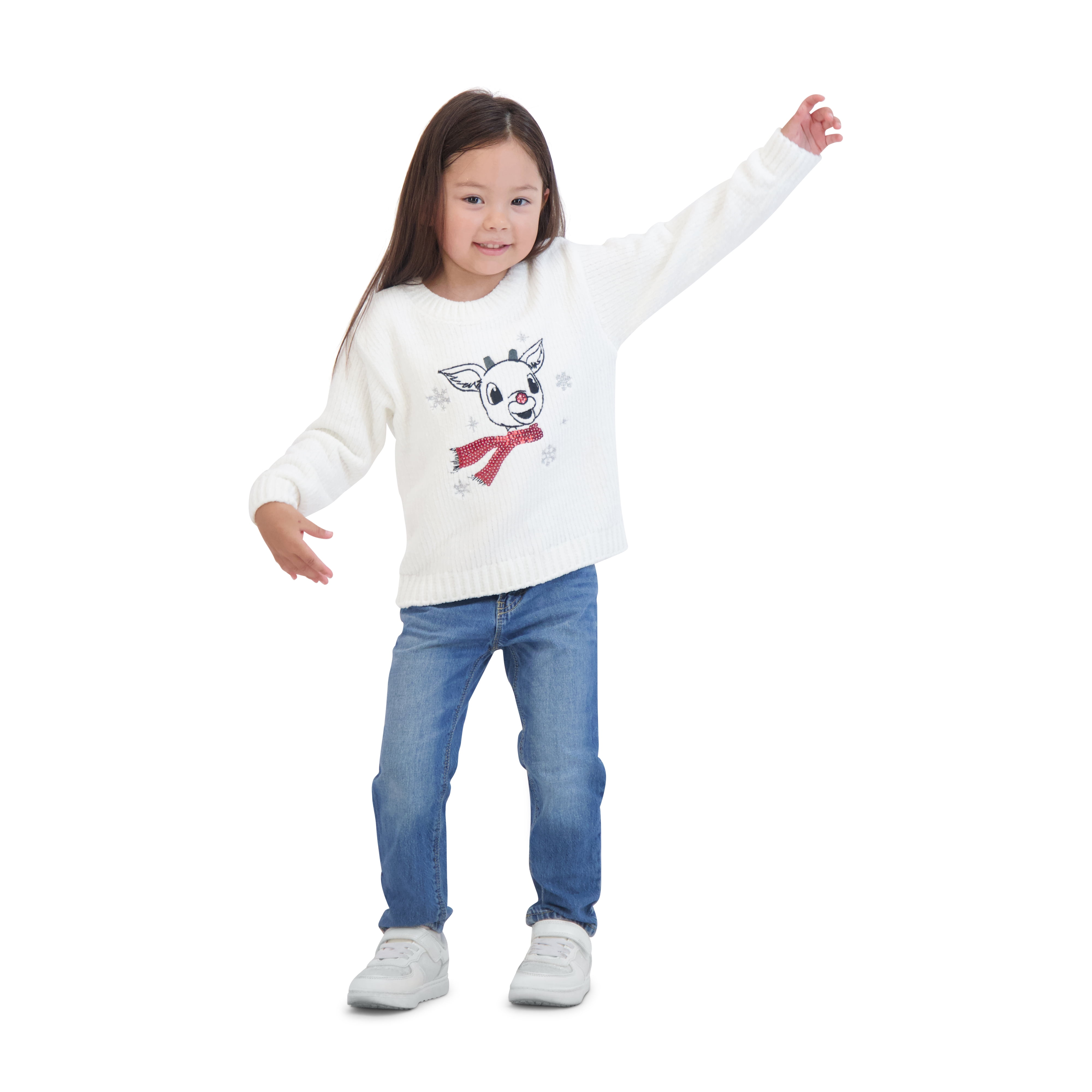 Rudolph Toddler Girls Chenille Sweater, Sizes 12M-5T - Walmart.com