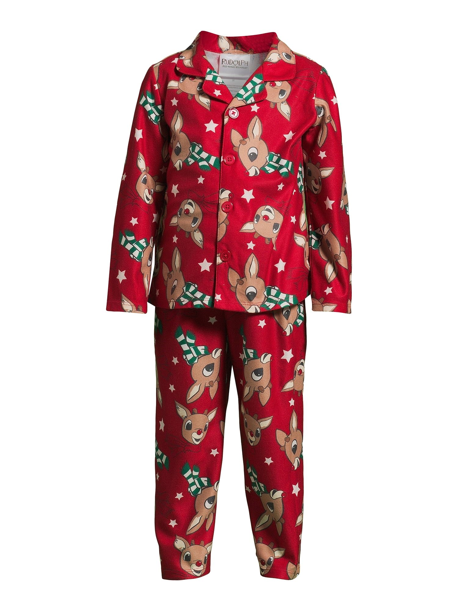Rudolph Toddler Long Sleeve Coat Character Pajama Set, 2-Piece, Sizes ...