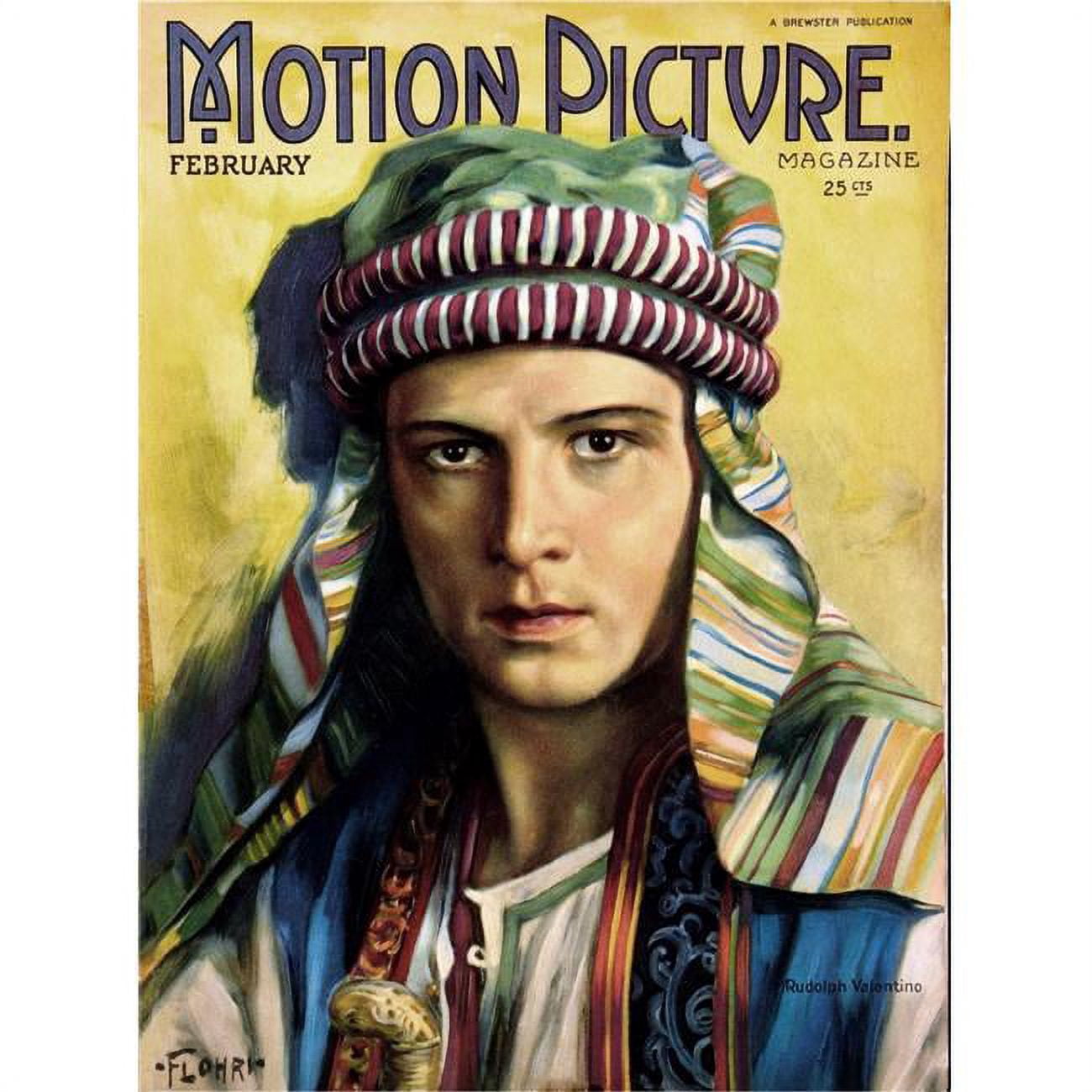 Rudolph Valentino In His Costume From The Sheik 1921 On The Cover of ...