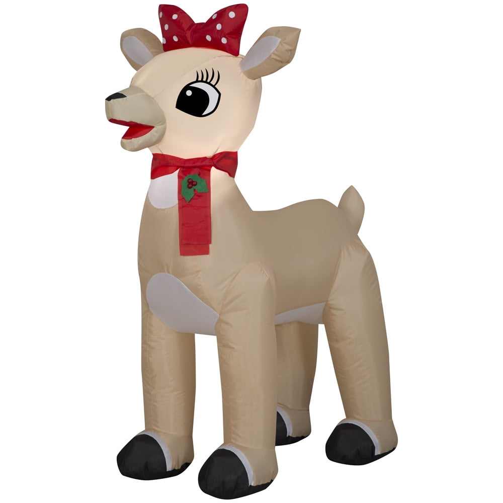 Rudolph the Red Nosed Reindeer Airblown Inflatable Standing Clarice w ...