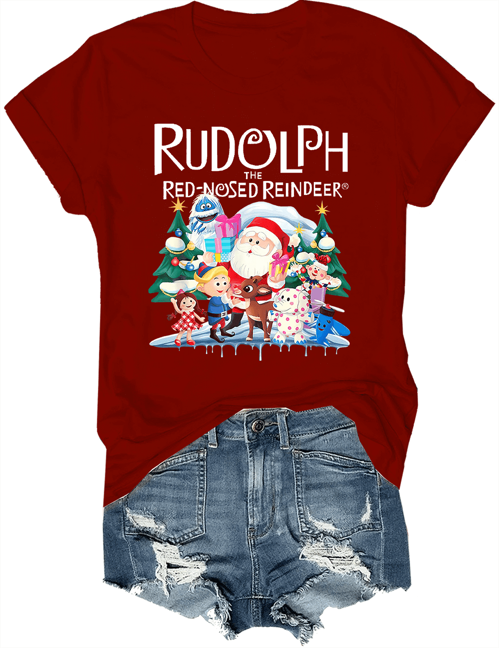 Rudolph the Red Nosed Reindeer Christmas Shirt Rudolph Movie Characters ...