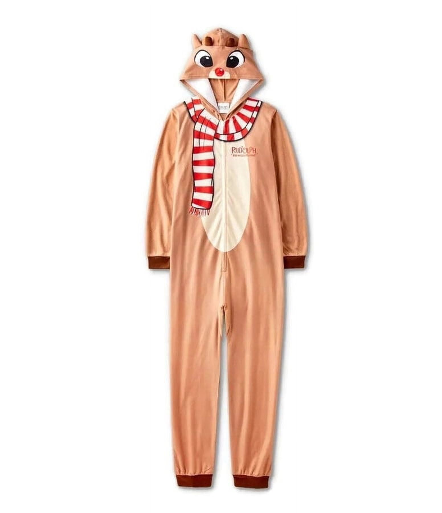 Rudolph the Red Nosed Reindeer Girl's, Boy's Hooded Sleeper (Small 6/6X ...