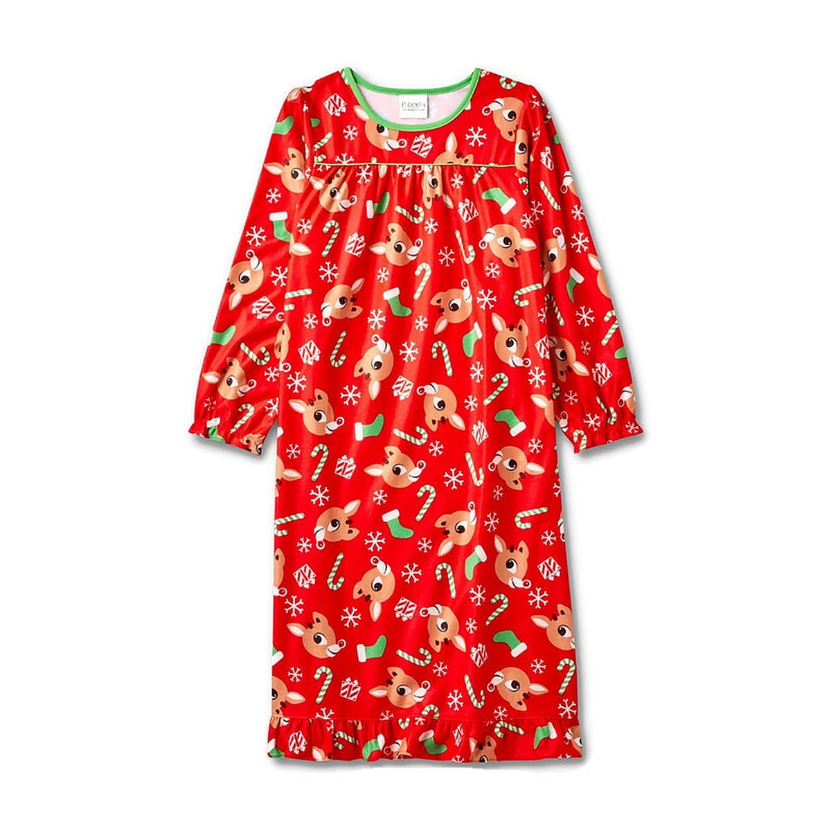 Rudolph the Red Nosed Reindeer Girl's Christmas Holiday Nightgown, Gown ...