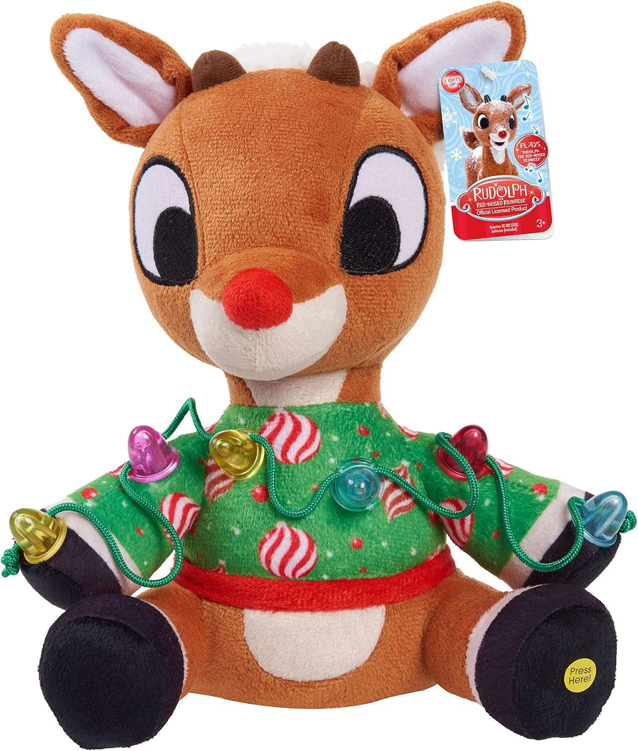 Rudolph the Red-Nosed Reindeer Holiday Lights Rudolph Feature Animated ...