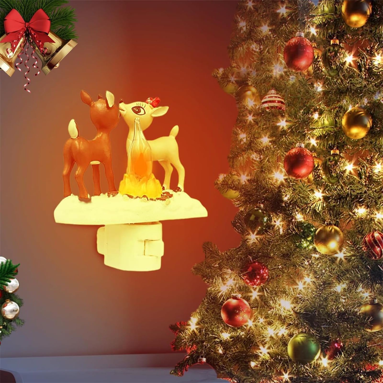 Rudolph the Red Nosed Reindeer Night Light - Flickering Flame Plug in ...