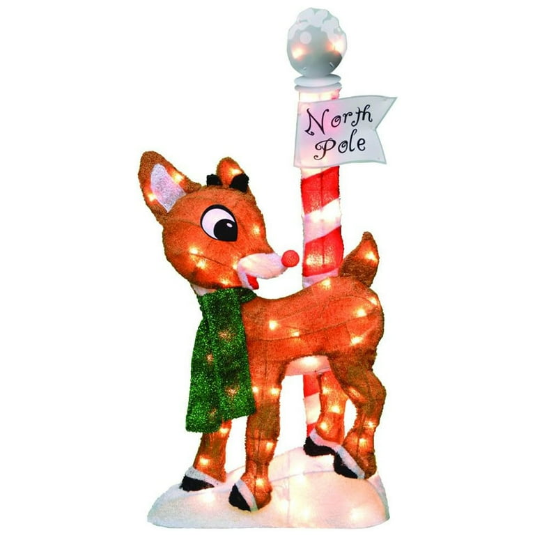 Red Nose Reindeer Yard Art ProductWorks Rudolph The Red Nosed Reindeer
