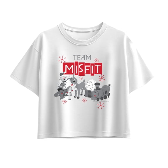 Rudolph the Red-Nosed Reindeer - Team Misfit - Youth Girls Boxy T-Shirt ...