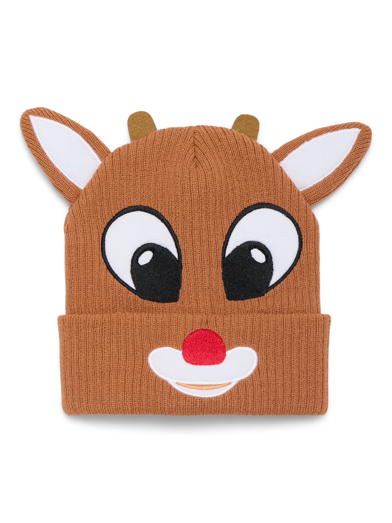 Rudolph the Red-Nosed Reindeer Women's Novelty Beanie Hat - Walmart.com