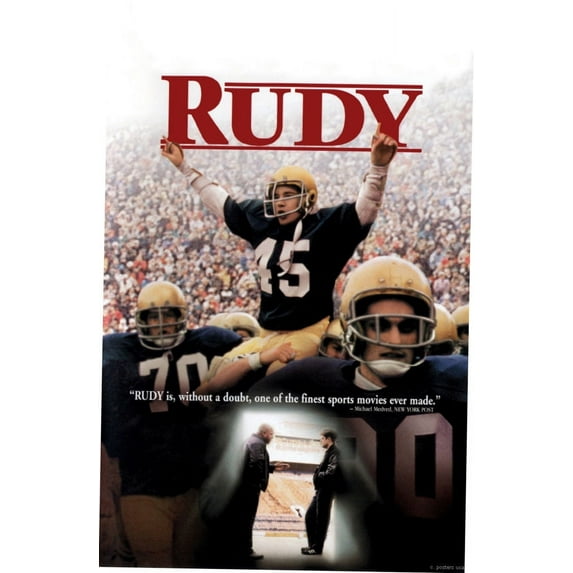 Rudy Movie Poster Metal Print 12In x 16In Metal Art Print 12x16 Square ...