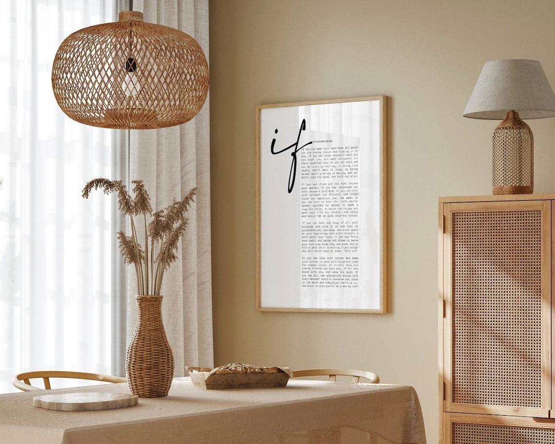 Rudyard Kipling poem If poetry by Poster quotes office decor teacher ...