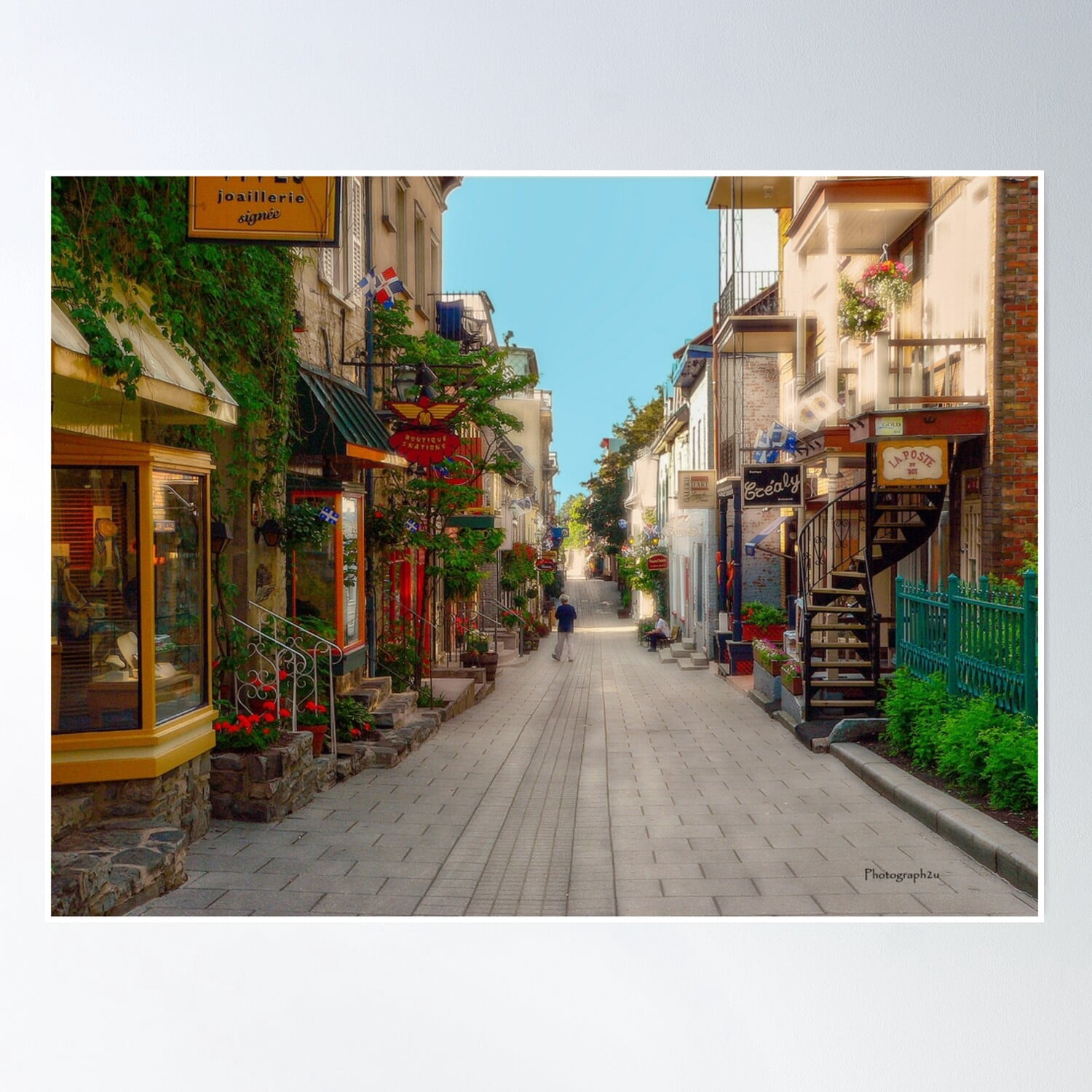 Rue Du Petit-Champlain Poster Wall Art, Modern Wall Decor, 8x12 ...
