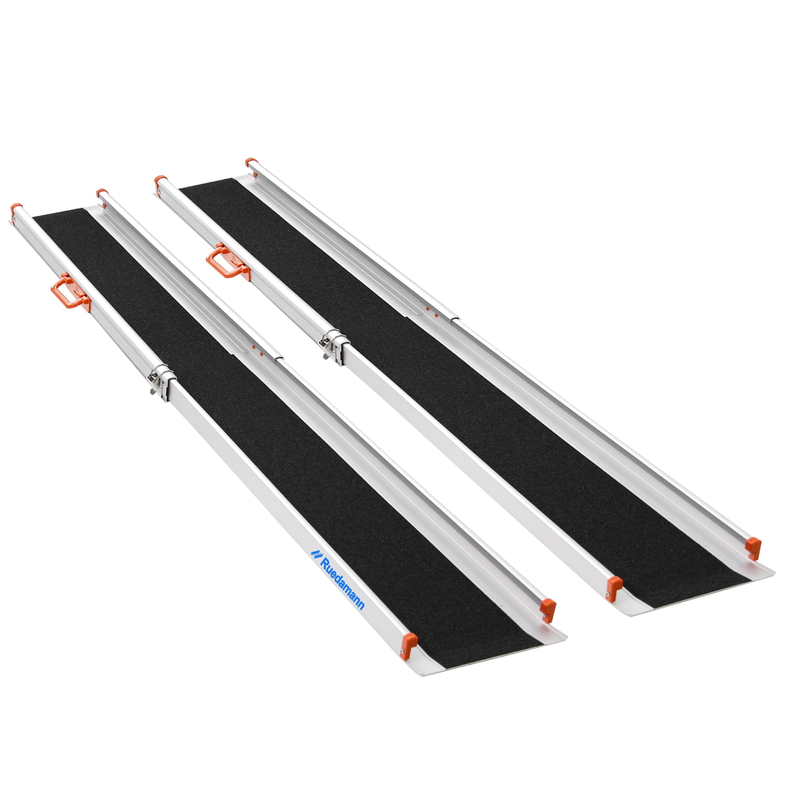 Ruedamann 7' Adjustable Aluminum Wheelchair Ramp,Portable Telescoping Non-Skid Surface ...