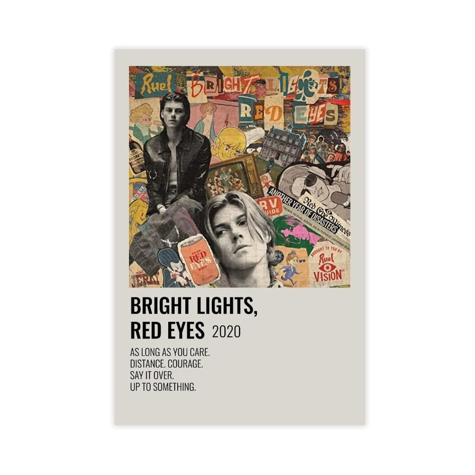 Ruel Bright Lights, Red Eyes Posters Art Print Bedroom Decor for Wall ...