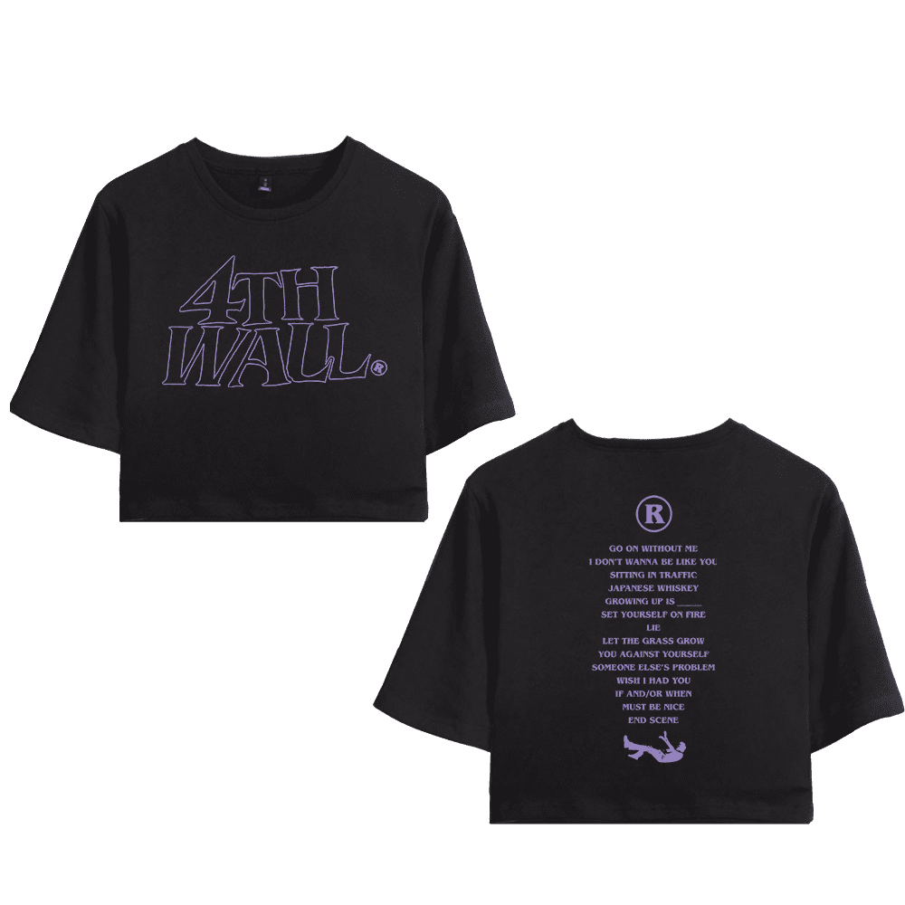 Ruel Merch 4th Wall Tracklist Purple Crop Top T-shirt Music Shorts ...