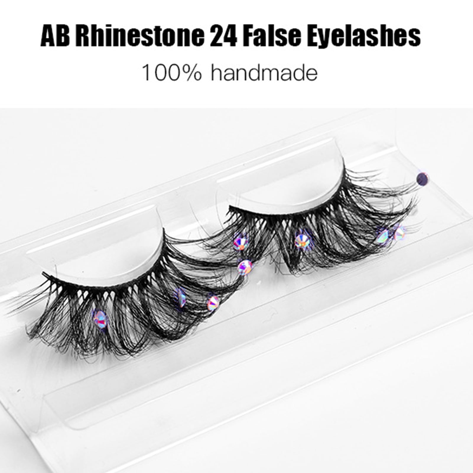 Ruestay 1 Pair 3D False Lashes Thick Curly Lash Clusters & Self ...