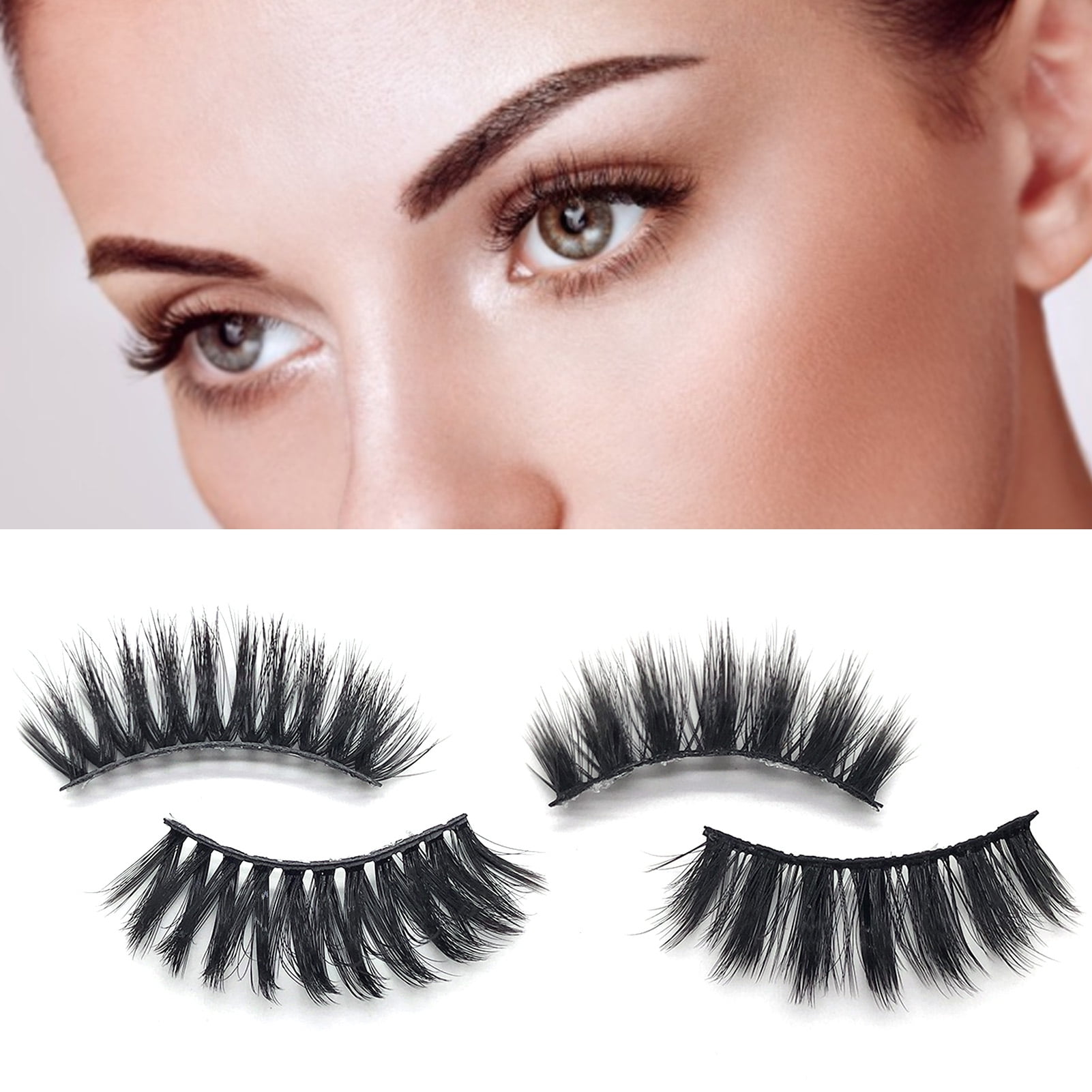 Ruestay 1 Pair False Lashes Thick Charming Lash Clusters & Self ...