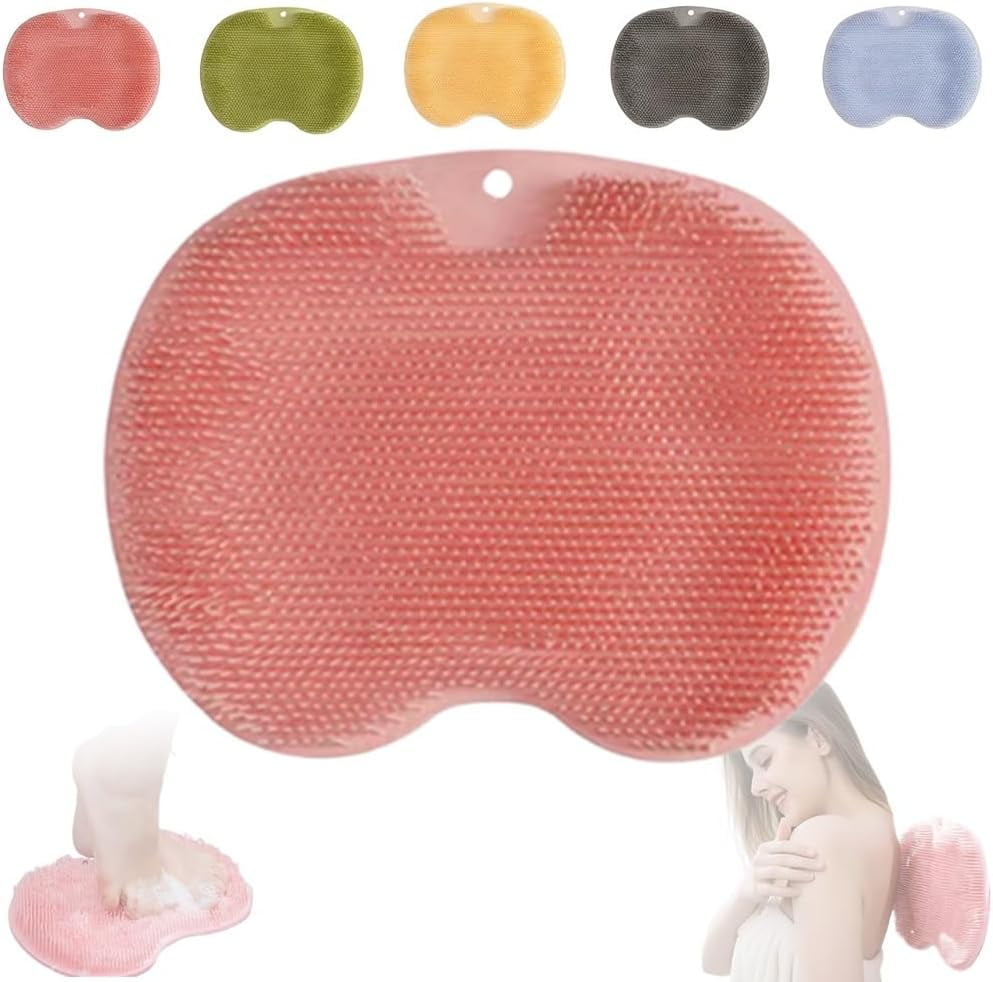 Rufenpurify Silicone Shower Foot Scrubber Mat, Hands-Free Upgrade Wall ...