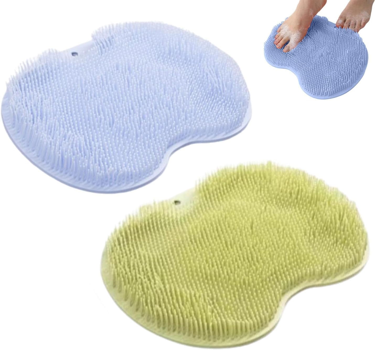 Rufenpurify Silicone Shower Foot Scrubber Mat, Shower Foot Scrubber Mat ...