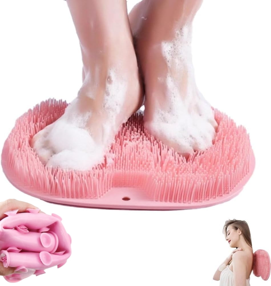 Rufenpurify Silicone Shower Foot Scrubber Mat, Silicone Foot Pad Brush ...