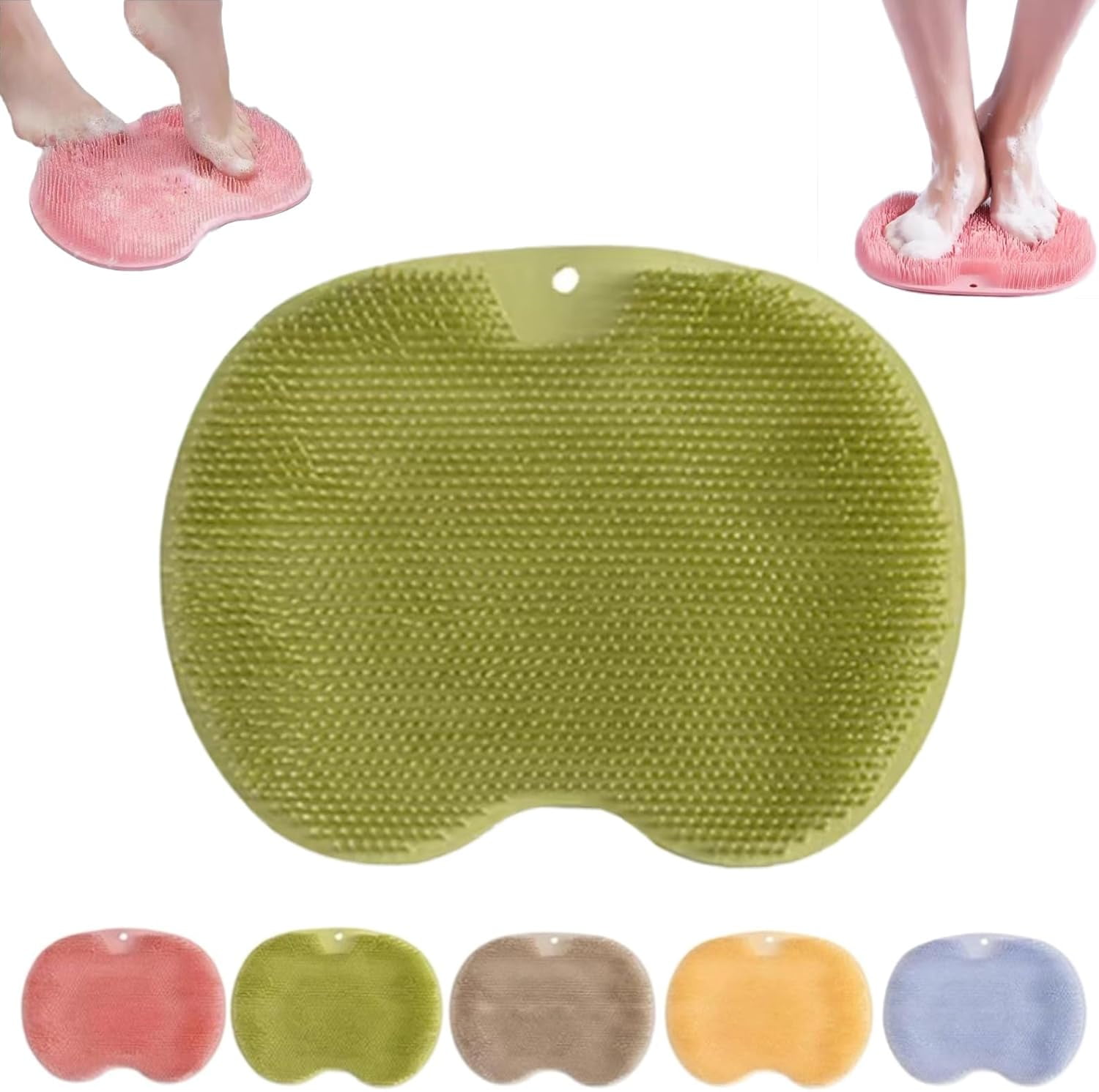 Rufenpurify Silicone Shower Foot Scrubber Mat, Solespa Hands-Free ...