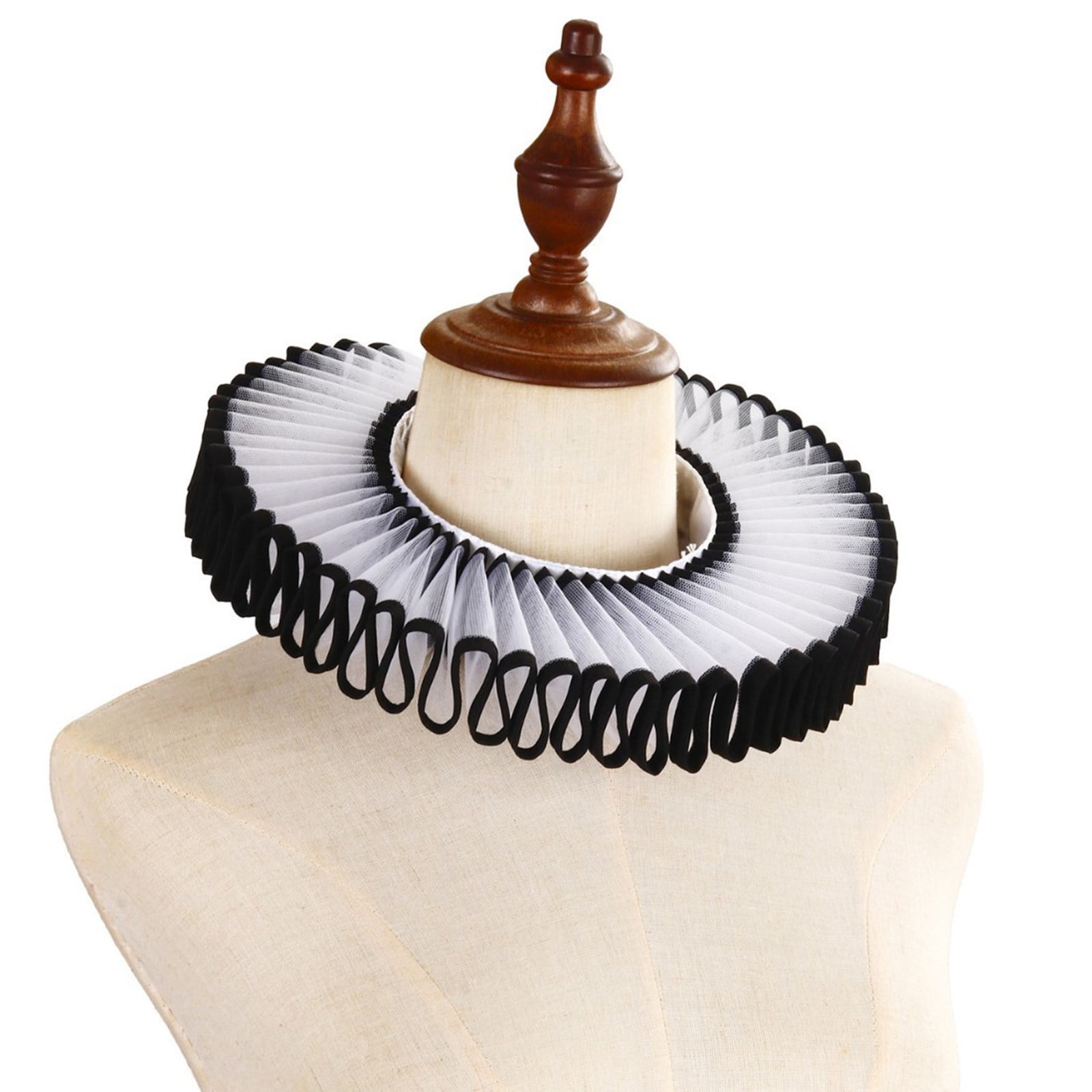 Ruff Collar Ruffled Retro Cosplay Tie for Shirt Blouse Decorative ...