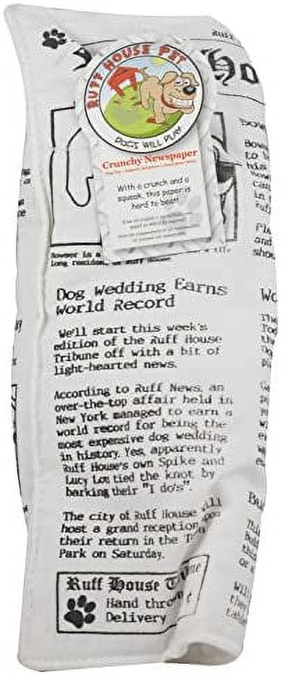 Ruff House Pet Newspaper Dog Toy with Squeaker, 1-Pack - Walmart.com