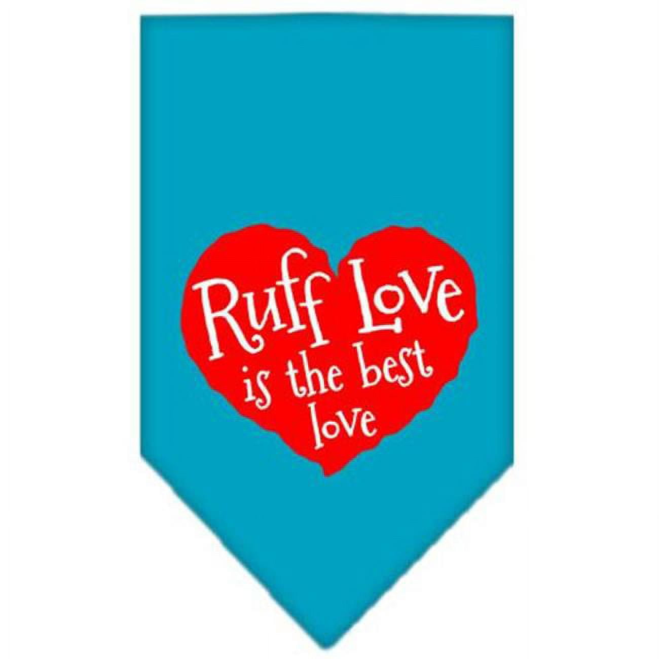 Ruff Love Screen Print Bandana Turquoise Small - Walmart.com
