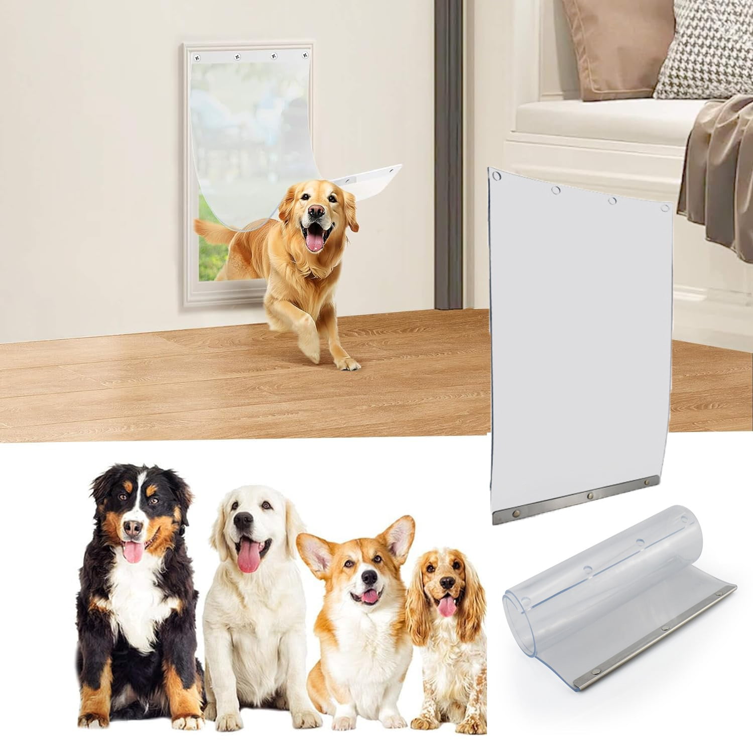 Ruff Weather XL Dog Door Replacement Heavy Duty Pet Door Durable ...