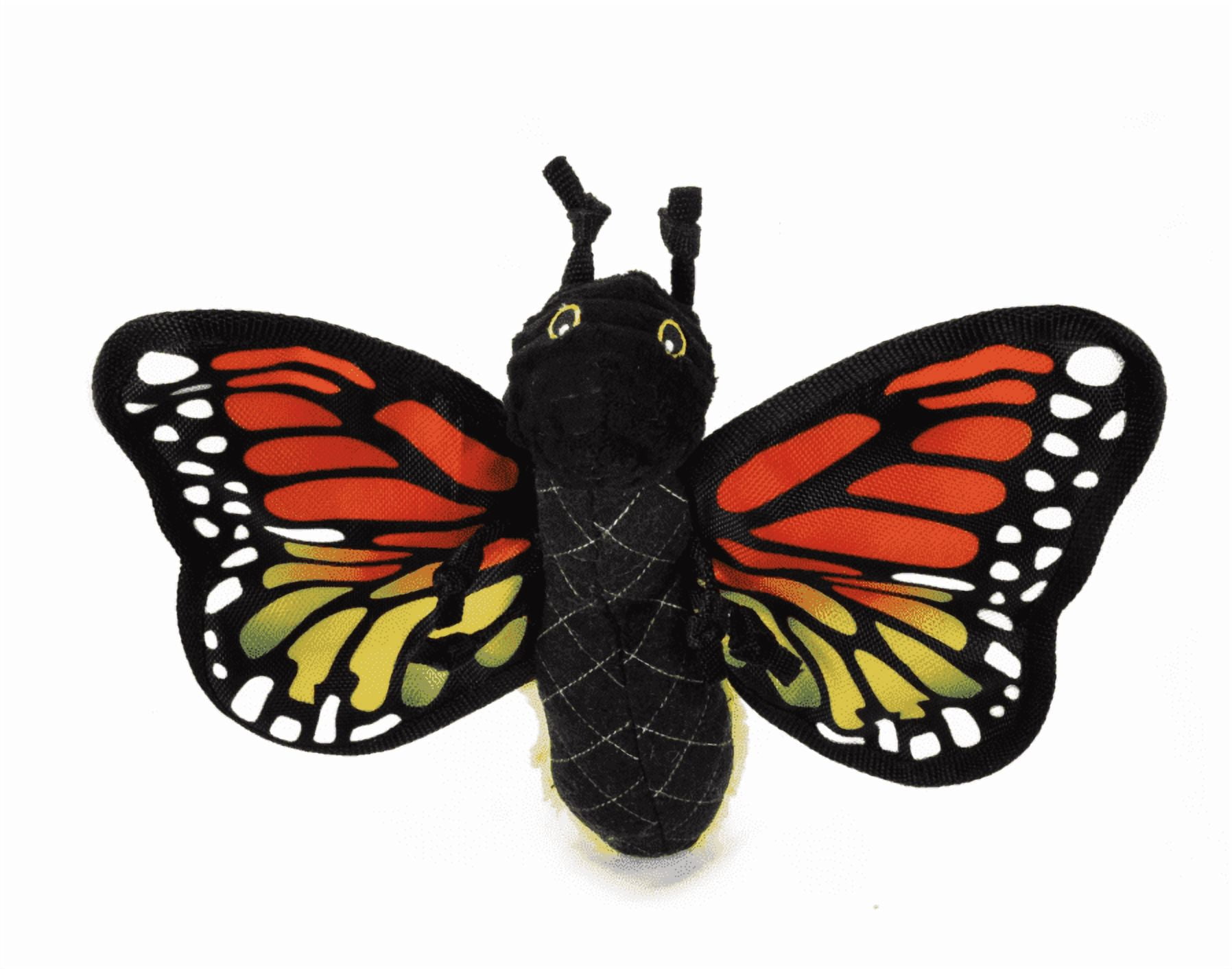 Steel Dog USA Flyer Butterfly Plush Dog Toy with Tennis Ball Body and ...